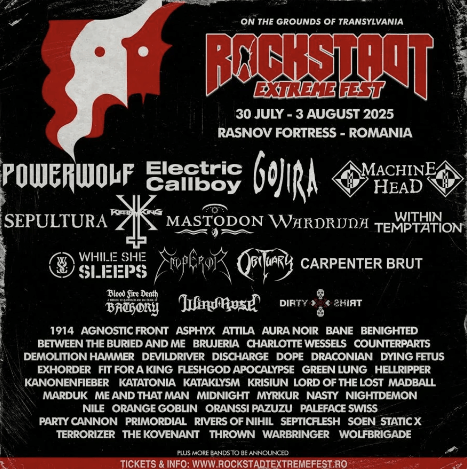 40 bands join Rockstadt Extreme Fest 2025 line-up • Tuonela Magazine